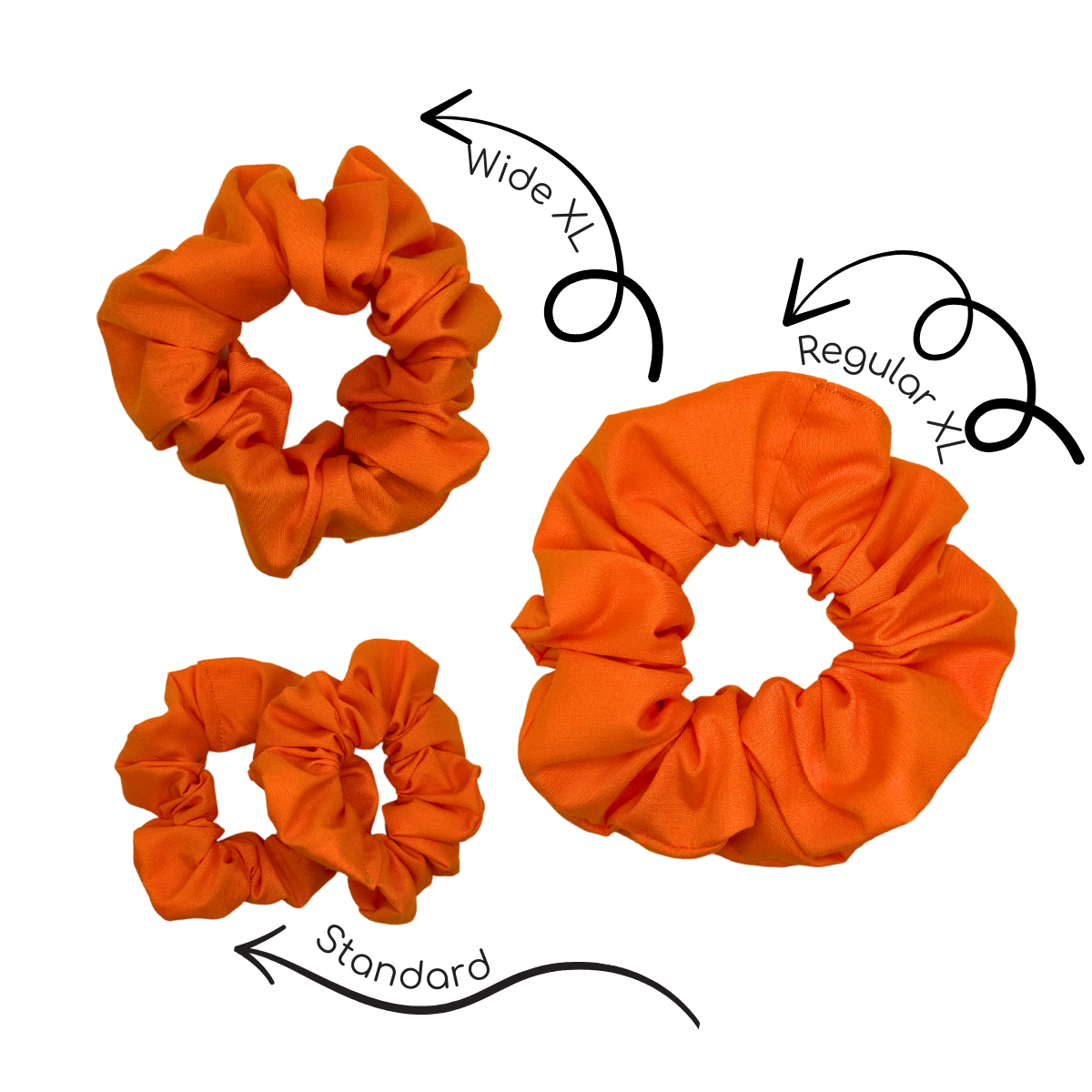 Basic Orange Scrunchies – Stitched by Sarah