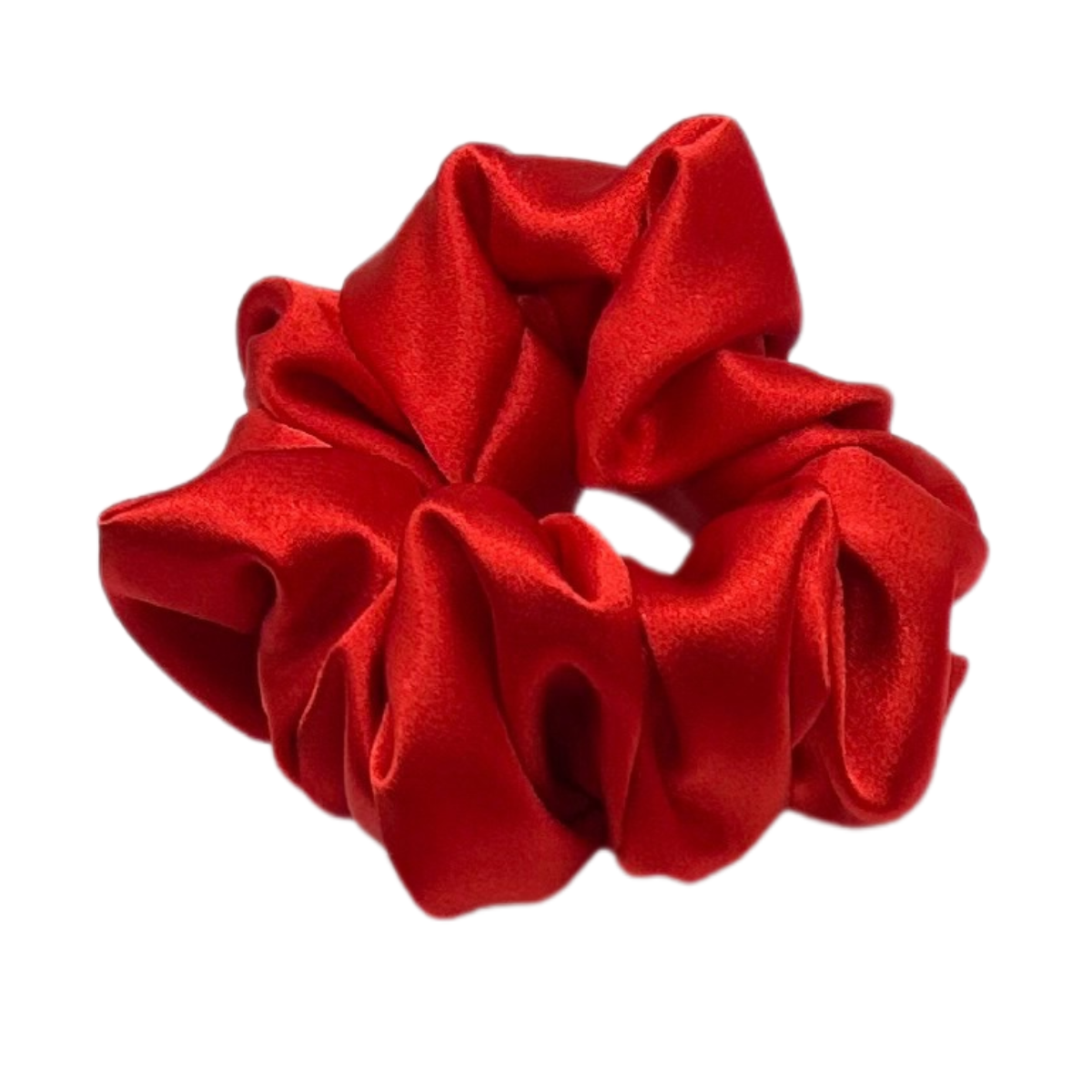 Red XL Satin Scrunchie – Handmade Wide & Regular Scrunchie – Stitched ...