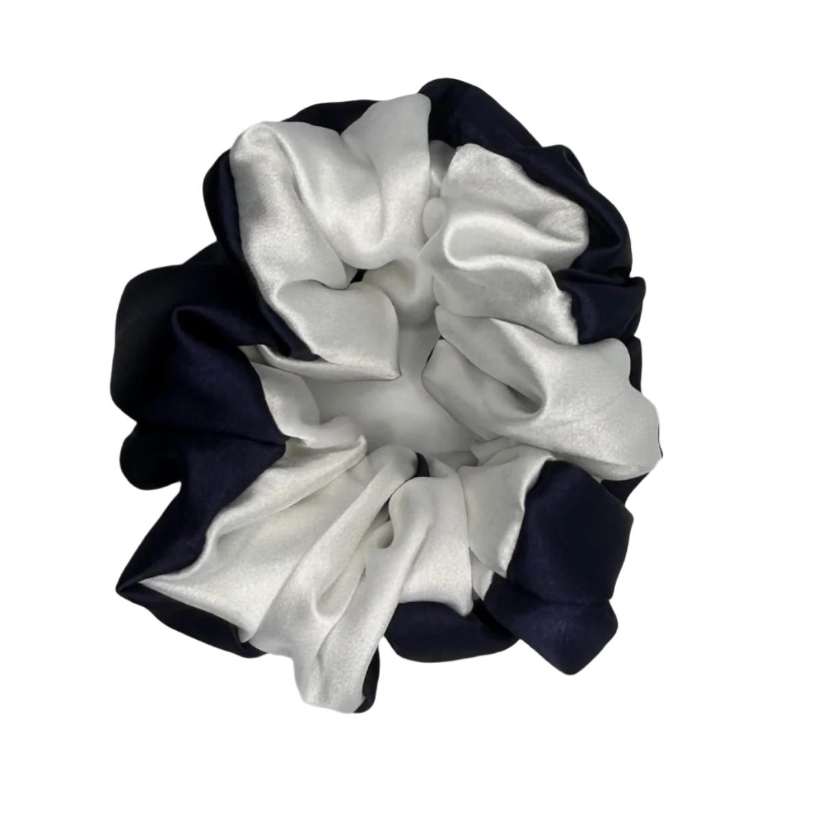 White/Navy School Scrunchies – Stitched by Sarah